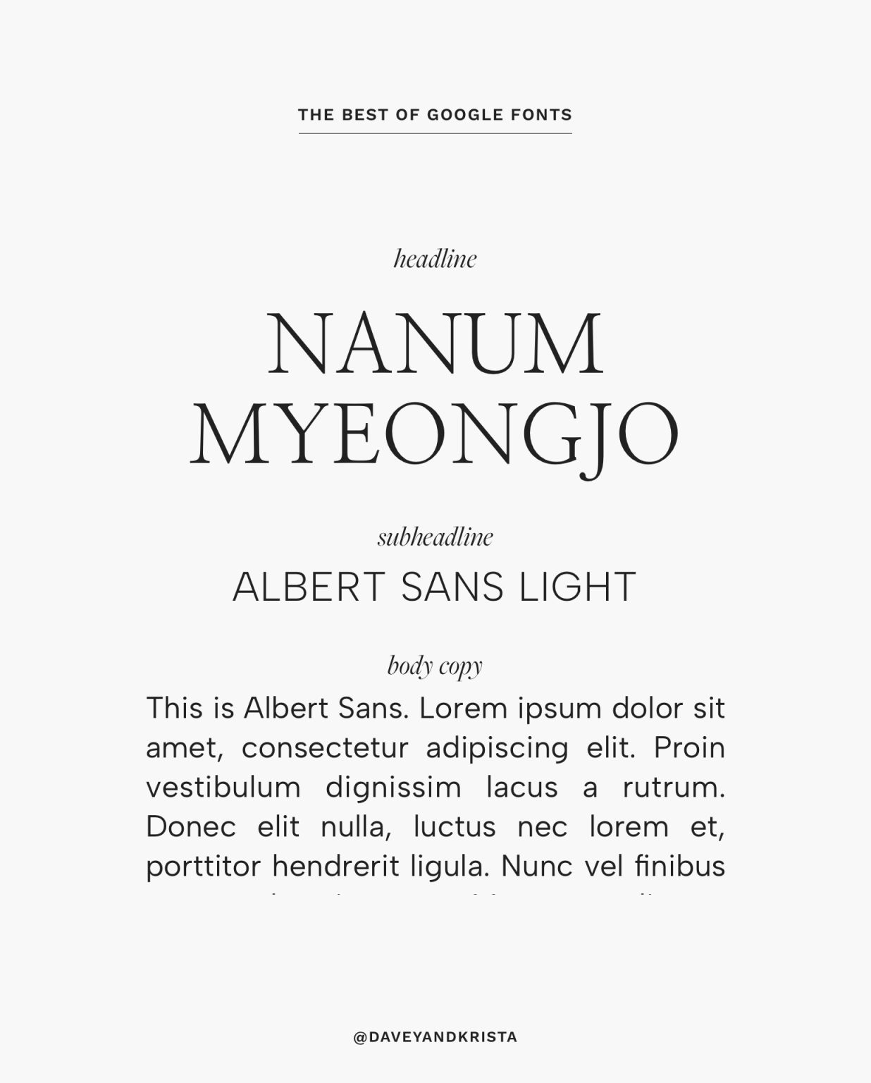 The Best Free Google Fonts That We Love for 2024 | Davey & Krista
