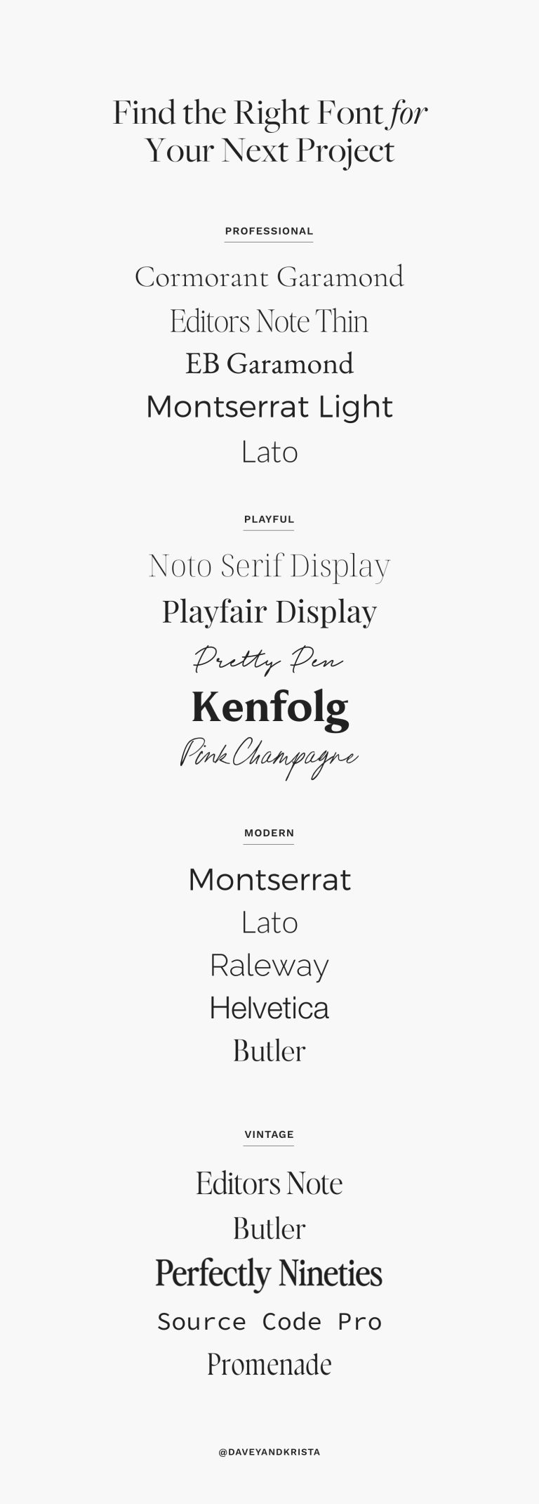 The Ultimate Guide to Choosing Fonts for Your Website | Davey & Krista