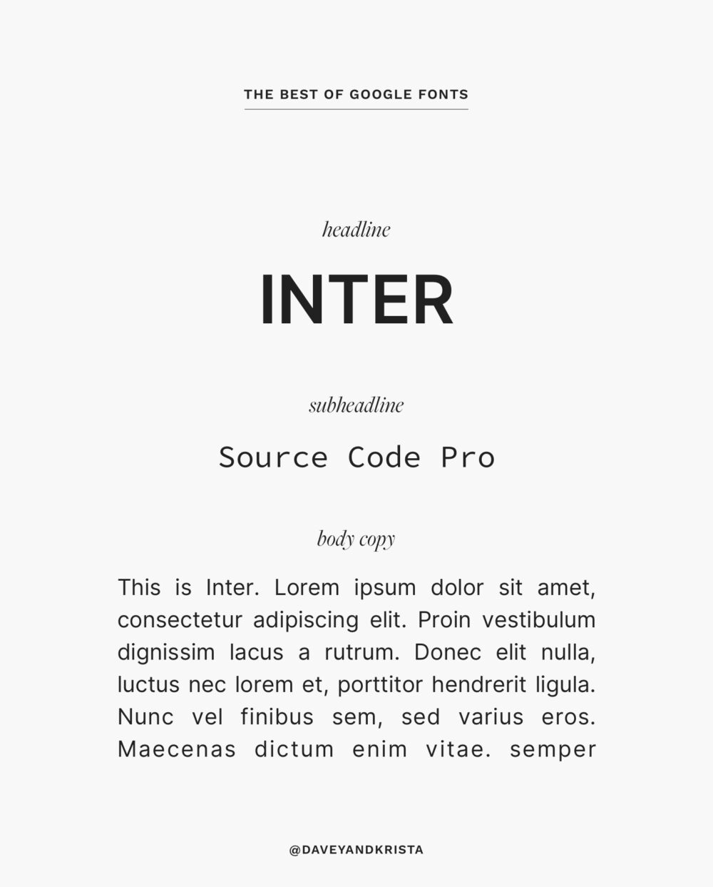 The Best Free Google Fonts That We Love for 2024 | Davey & Krista