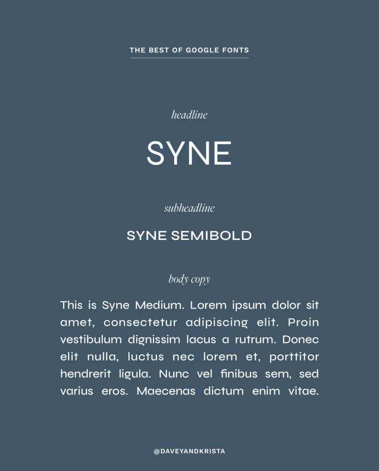 The Best Free Google Fonts That We Love for 2024 | Davey & Krista